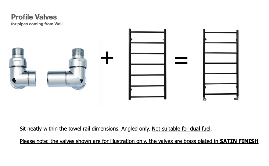 Heated Black Towel Rails - Medium ladder radiator 975mm x 520mm – Couth ...